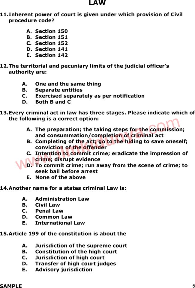 NTS Sample Past Papers Miscellaneous Lahore High Court Recruitment Law NTS Sample Past Papers Miscellaneous Lahore High Court Recruitment Law