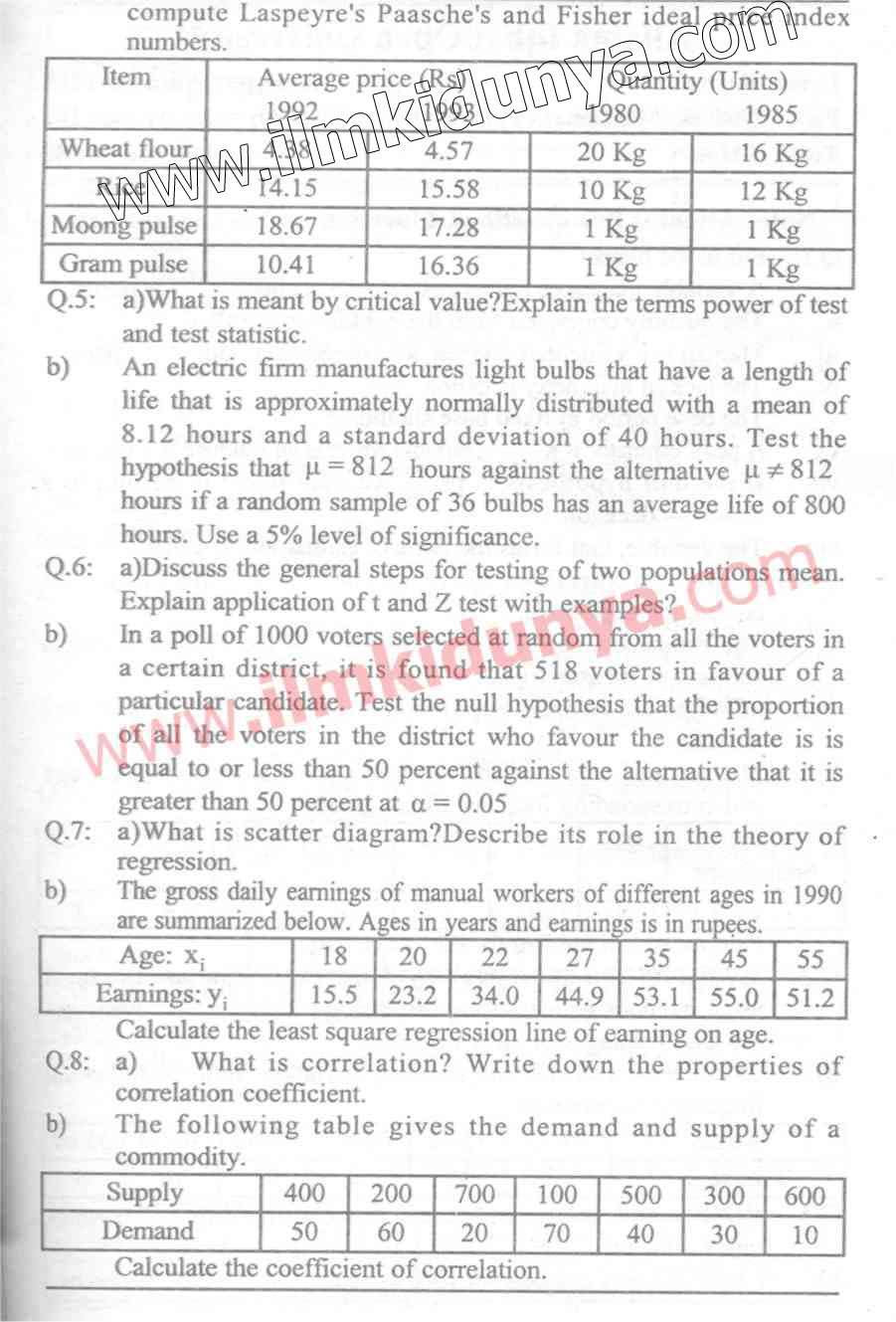 Past Papers 2016 Allama Iqbal Open University BCom Business Mathematics ... Past Papers 2016 Allama Iqbal Open University BCom Business Mathematics ...