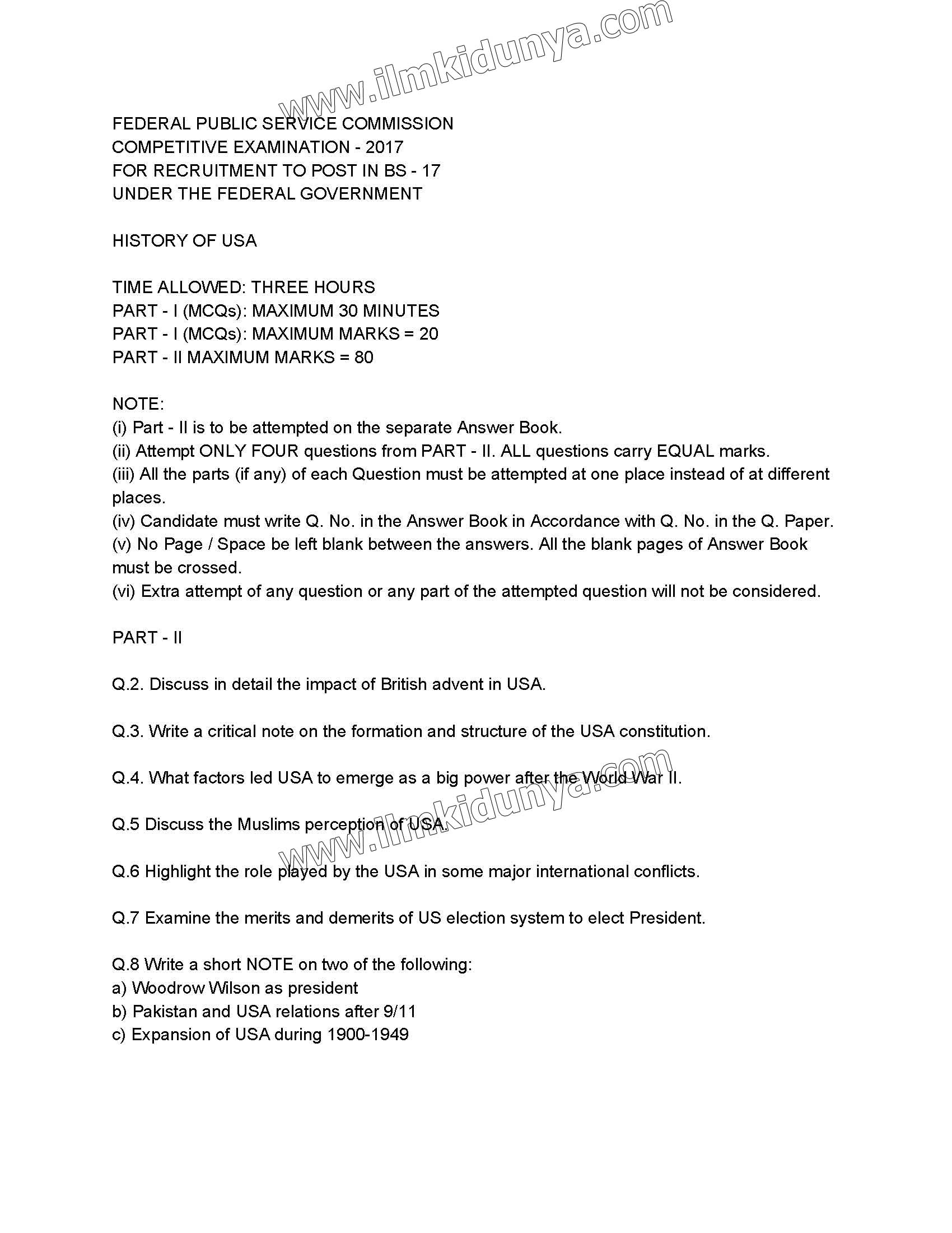 history of usa css 2017 paper